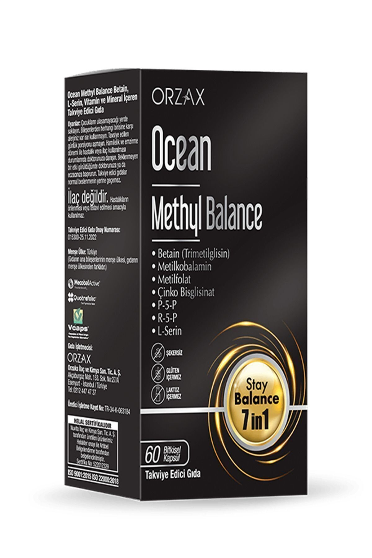 Orzax Ocean Methyl Balance Takviye Edici Gıda 60 Kapsül | Kozmeko.com